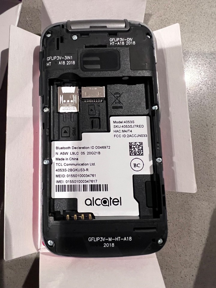 Alcatel Lively Jitterbug 4053S Red Flip Phone | eBay