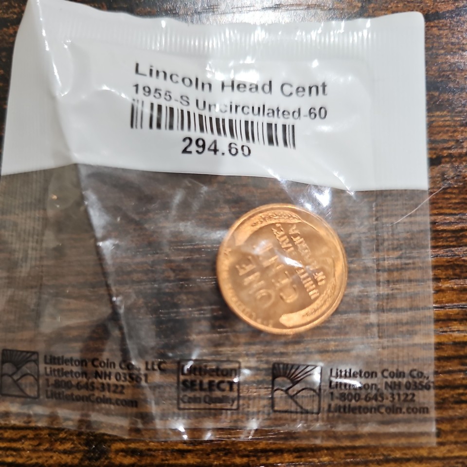 1955 S Lincoln Wheat Cent Penny BRILLIANT UNCIRCULATED *JB's Coins* | eBay