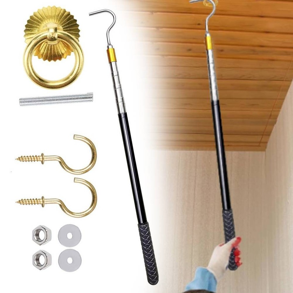 Telescopic Attic Ladder Pull Down Kit for Windows 56 to 164cm ...