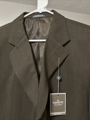 Vanetti Men's Blazer 46 R Long Sport Suit Jacket 4 - Button Hand ...