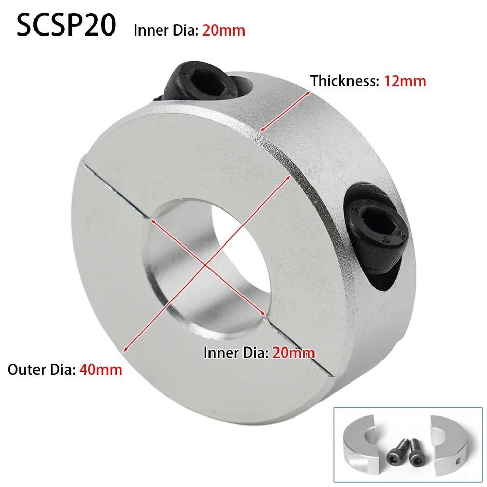 1Pcs 6-20mm Diameter Shaft Collar Double Split Clamp-Type Collar | eBay UK