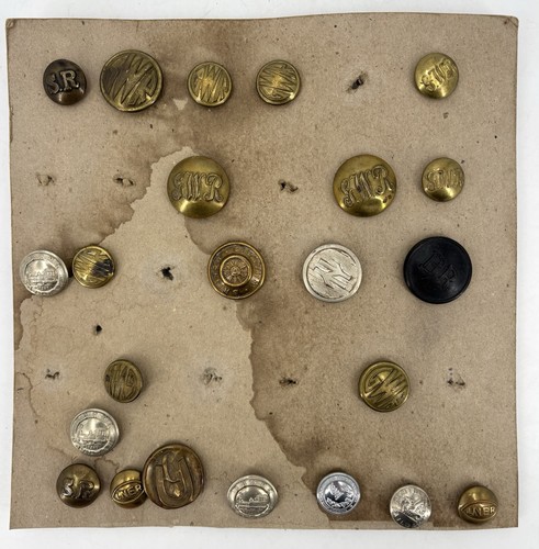 Old Vintage COLLECTION OF RAILWAY BUTTONS x 23 inc GWR - SR - LNER ...