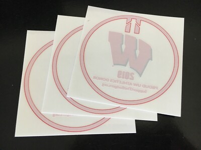 3 WISCONSIN BADGERS 2019 FOOTBALL WINDOW CLINGS (LIKE STICKERS ...