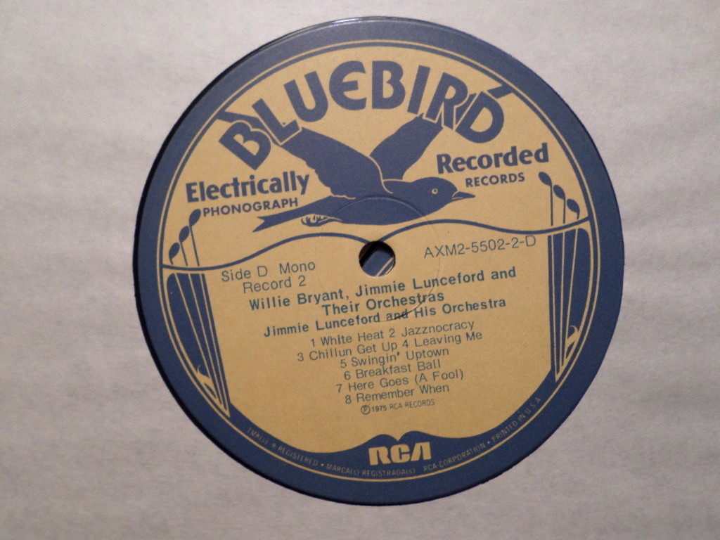 BLUEBIRD 2 LP RECORD MONO AXM2 5502/WILLIE BRYANT/JIMMIE LUNCEFORD//EX ...