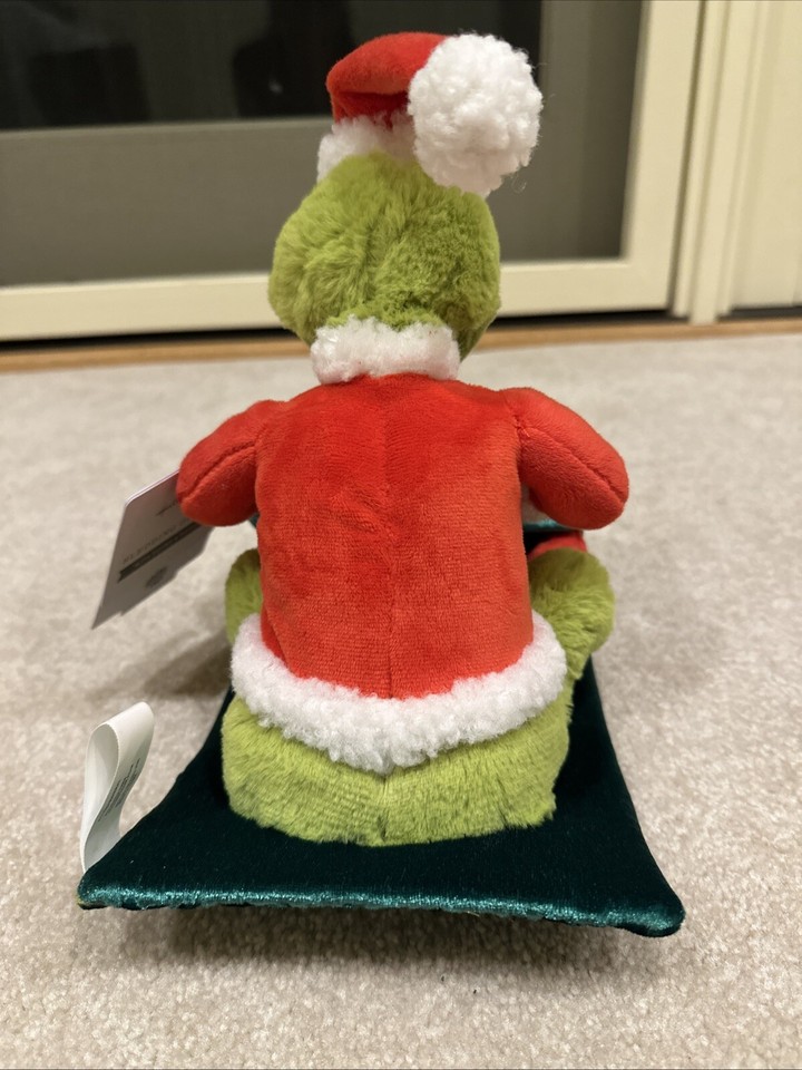 Hallmark Sledding Grinch Musical Sound Motion Plush Dr. Seuss | eBay