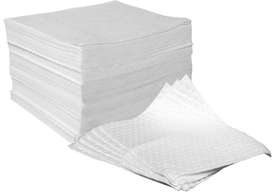 100 Heavyweight Oil/Fuel Only Absorbent Spill Soak Up Pads Bilge Garage ...