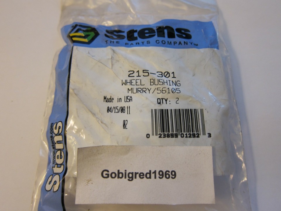 NEW 2 Pack Wheel Bushings Stens 215-301 Murray 56105 9044 LOTS More ...