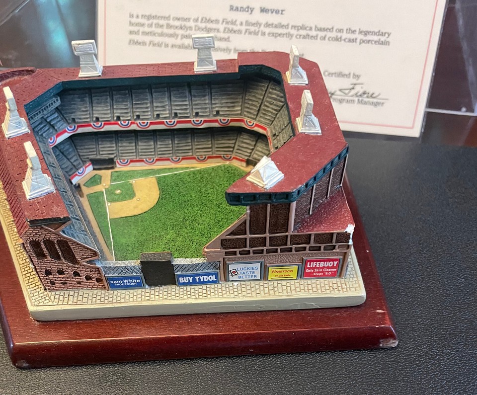 Danbury Mint Ebbets Field Brooklyn Dodgers Replica Rare with display ...