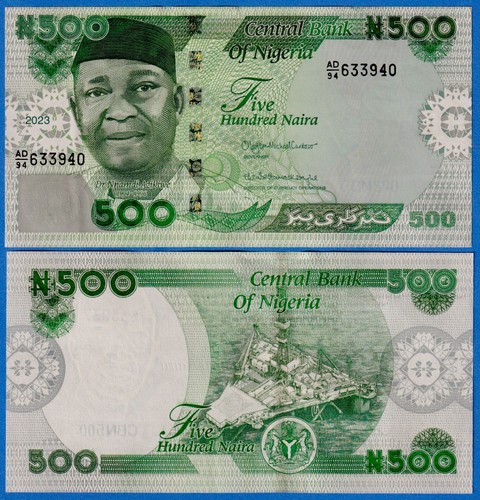 Nigeria 500 Naira 2023 P-W48 UNC Banknote -New Date | eBay