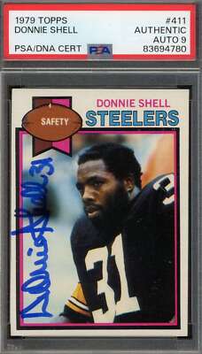 Donnie Shell Mint 9 PSA DNA Signed 1979 Topps Rookie Autograph | eBay