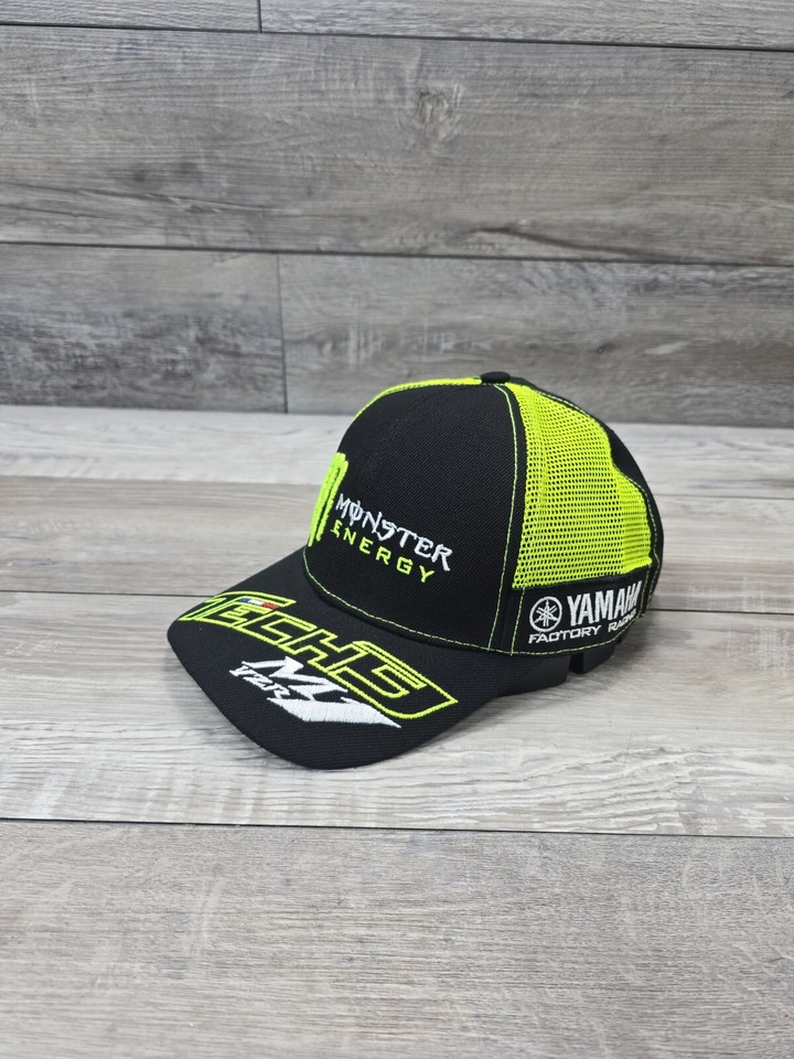Monster Energy Tech 3 Hat Cap Adult Small Snapback Racing Black Green ...
