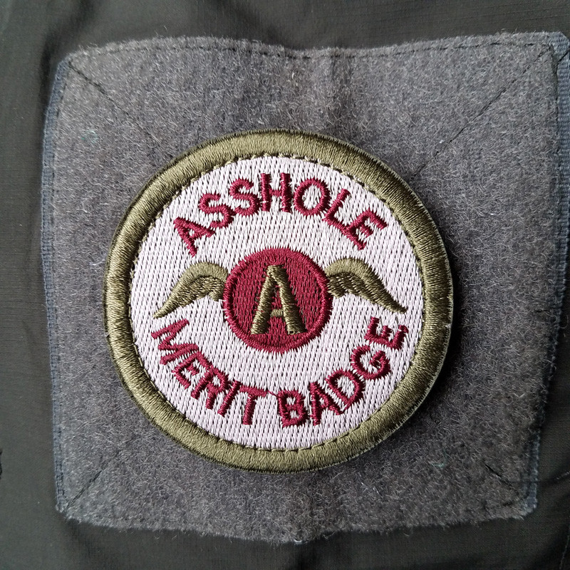 5Pcs A-hole Merit Badge Tactical Military Hook Loop Patch Embroidered ...
