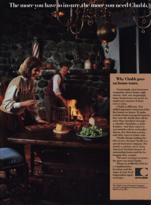 1985 Chubb Insurance: House Tours Vintage Print Ad | eBay