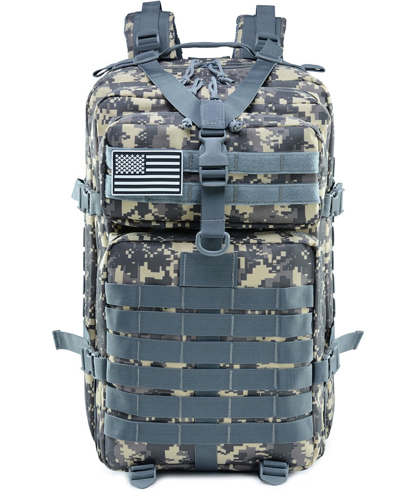 45L Military Tactical Backpack Large Army Men 3 Day Assault Pack Molle ...