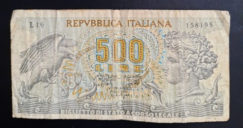 ITALY 1966-1967,500 Lire Repvbblica Italiana,Banknote,L16 158195 ...