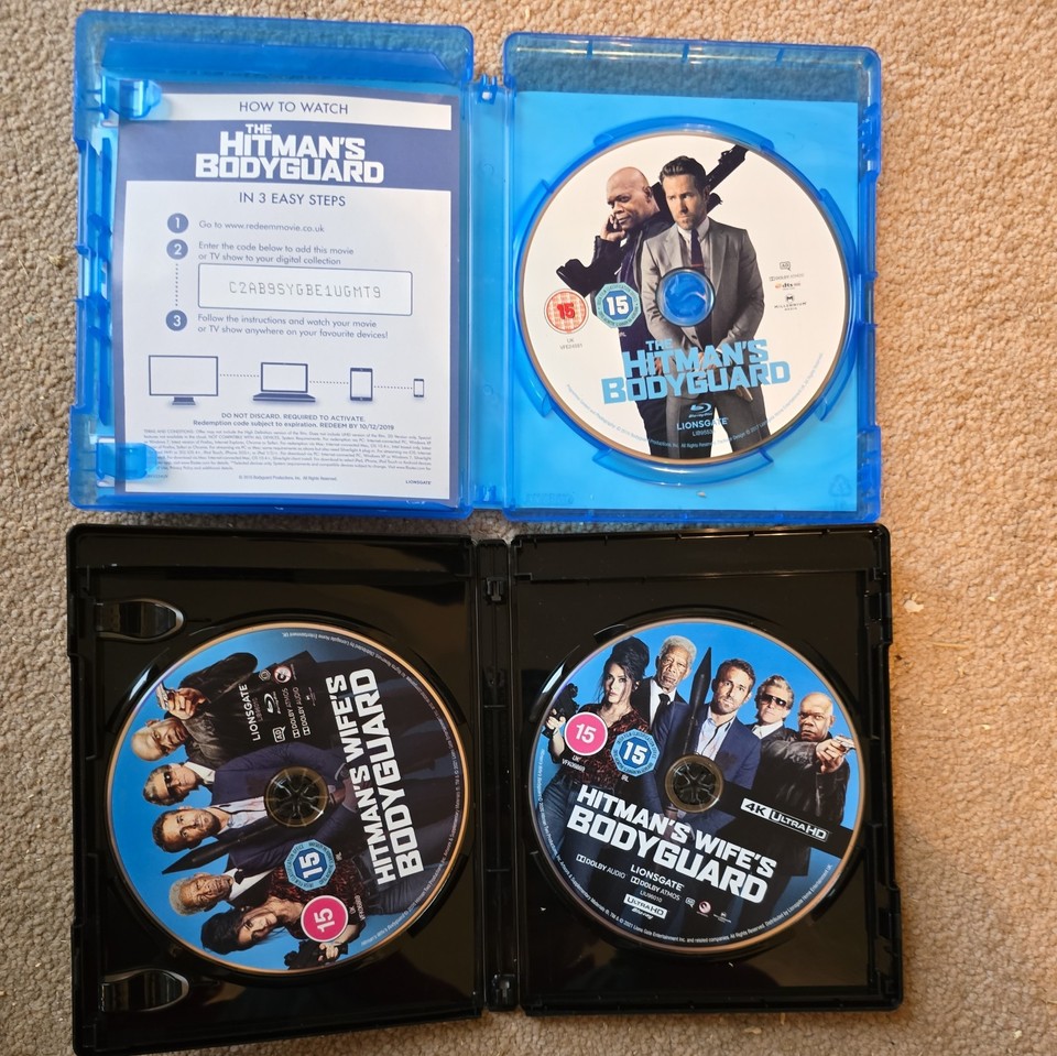 Hitman's Wife's Bodyguard BLU RAY Starring Ryan Reynolds Samuel L ...