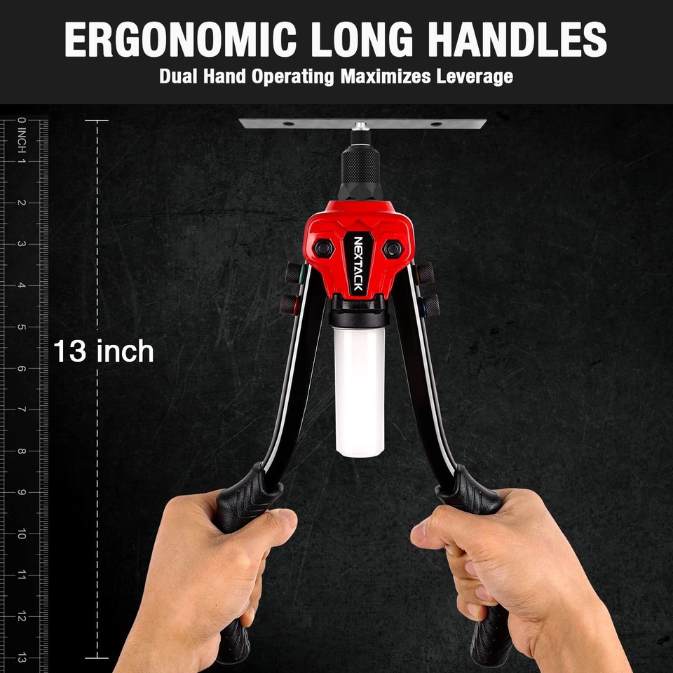 NEXTACK 1/4 Rivet Gun w/ 350pc Assorted Rivets, Pop Rivet Gun Kit w ...