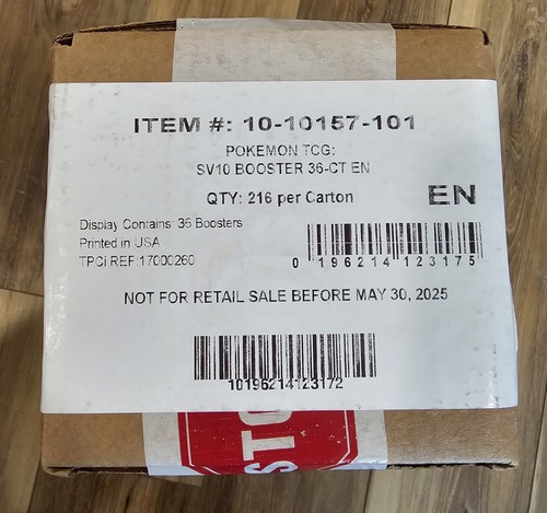 **IN HAND** Pokemon Destined Rivals (SV10) Booster CASE 6 Boxes Factory ...