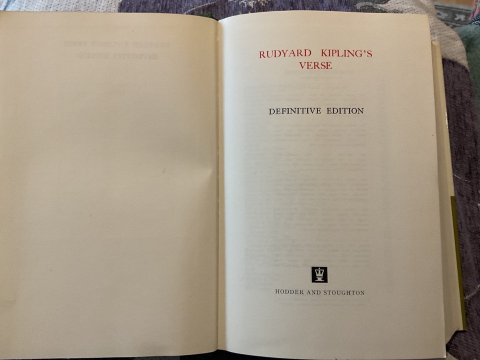 The Definitive Edition of RUDYARD KIPLING'S VERSE hardback 1966 | eBay.de