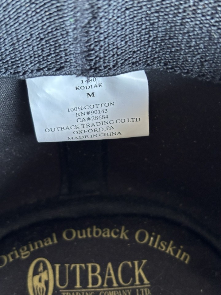 Outback Trading Company Men's Kodiak Brown Oilskin Hat 1480-BRN sz M | eBay