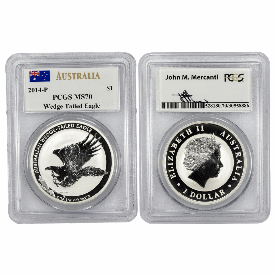 2014P Australian Silver Wedge Tailed Eagle $1 PCGS MS 70 | eBay