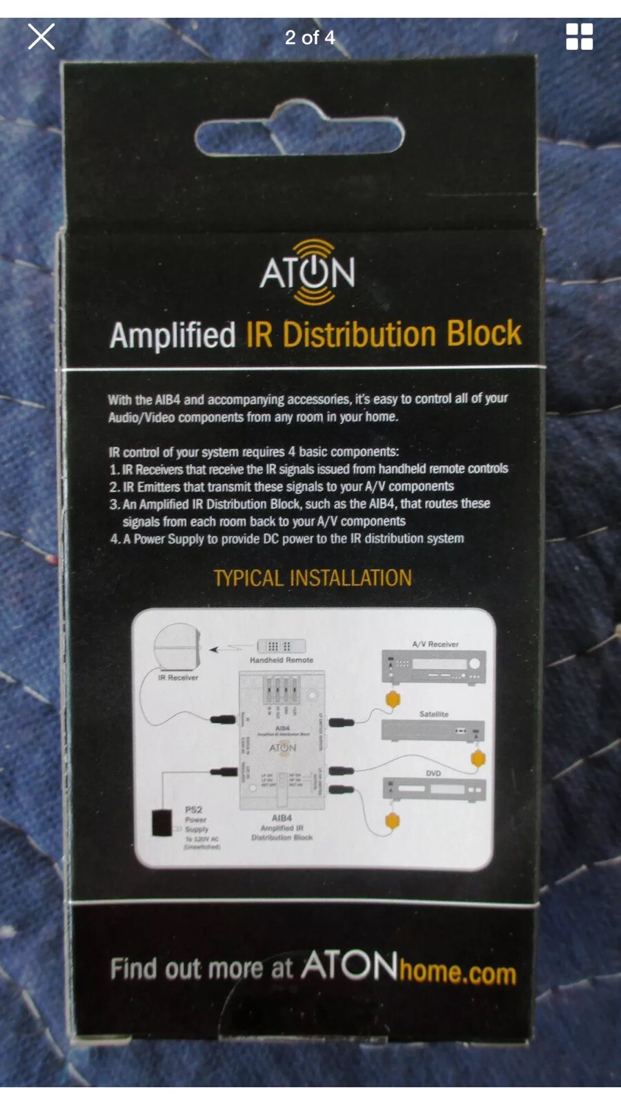 Aton AIB4 SpeakerCraft AT- 1.0 Elan IRD4 Amplified IR Distribution ...