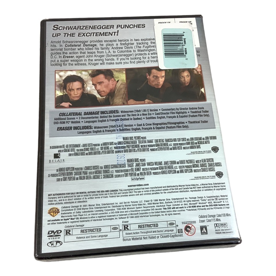 Collateral Damage / Eraser - Double Feature DVD Arnold Schwarzenegger 12569757684| eBay