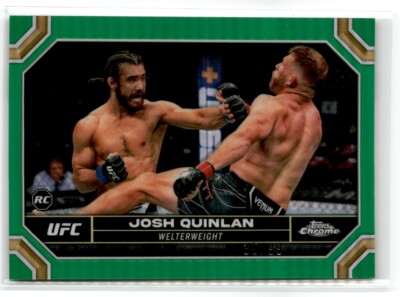 2024 Topps Chrome UFC Green Refractor /99 Josh Quinlan Rookie #76 | eBay