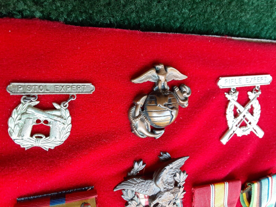 Vintage Collection USMC 10 Military Medals & Pins including CUBA ...