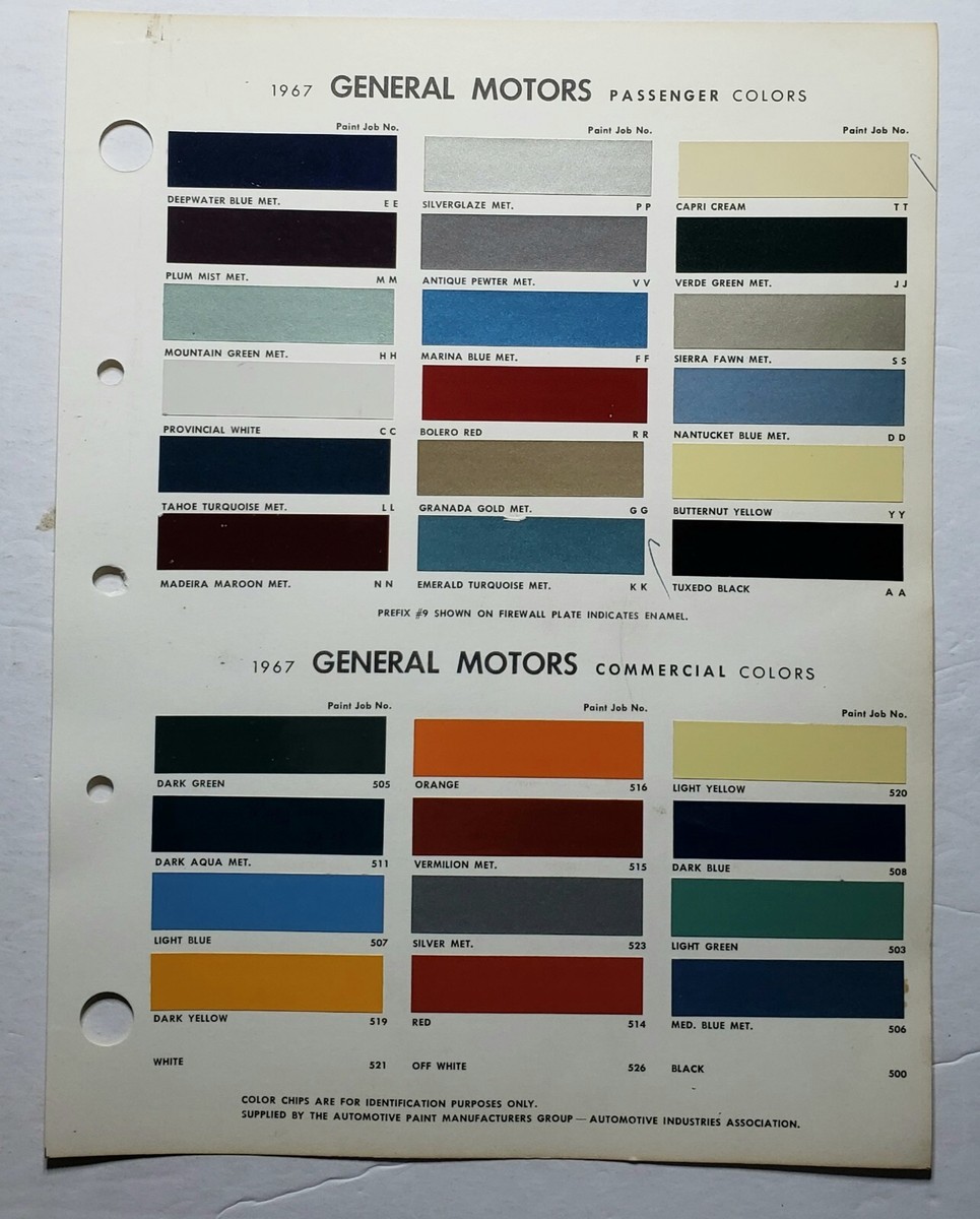 Gm Color Codes - Infoupdate.org