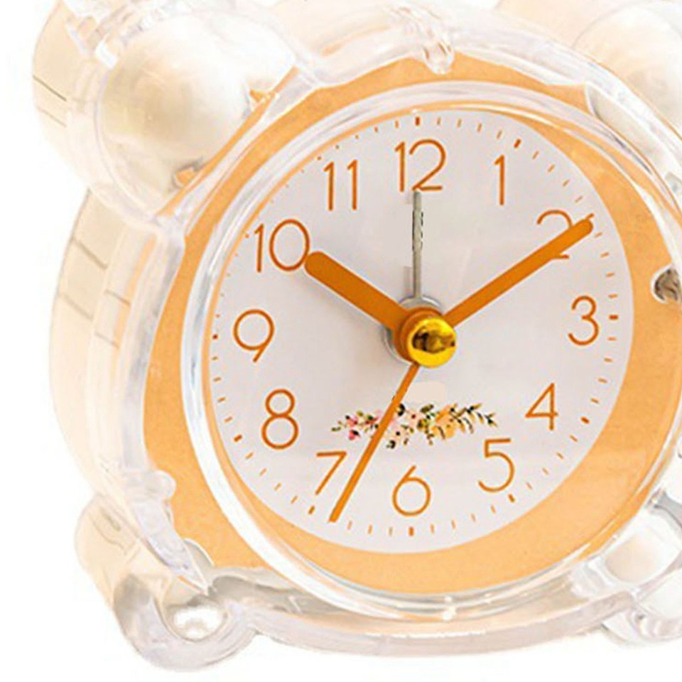 Orange Kids Alarm Clock Quiet Design Cartoon Design Easy Setting Strong ...