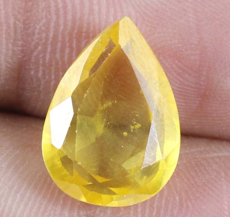 Natural Srilankan Yellow Spinel 12.15 Ct/14 mm Pear Gemstone Certified ...