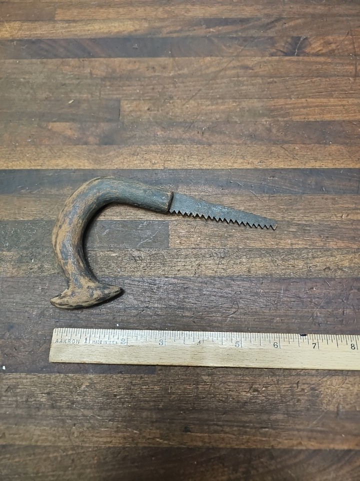 K6- Very early antique primitive small hand saw tool farm find | eBay