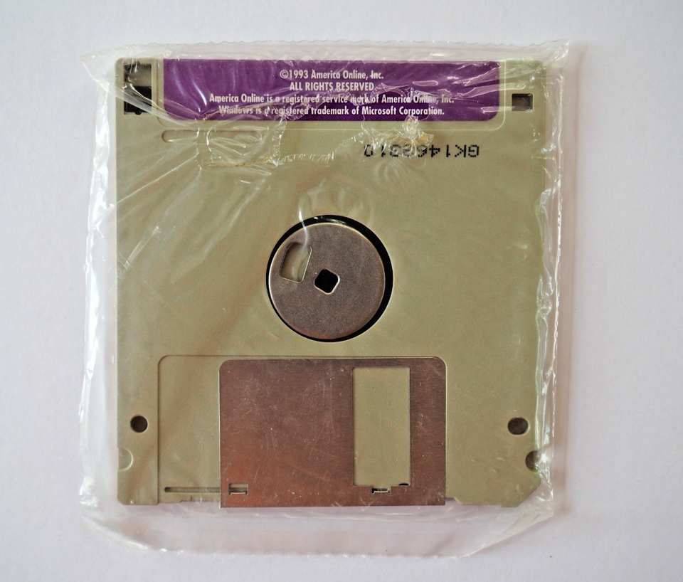 Version 1.1 America Online Floppy Disk, Vintage AOL Collector's Disk ...
