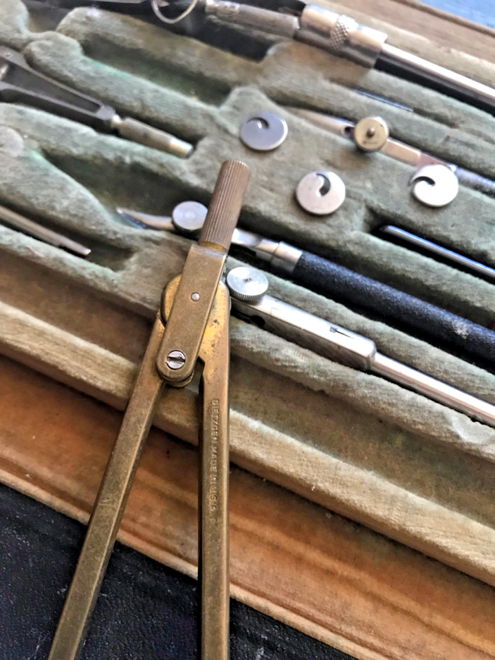 Vintage Schoenner Drafting Engineering Tool Set w/ Case and Lead Used ...