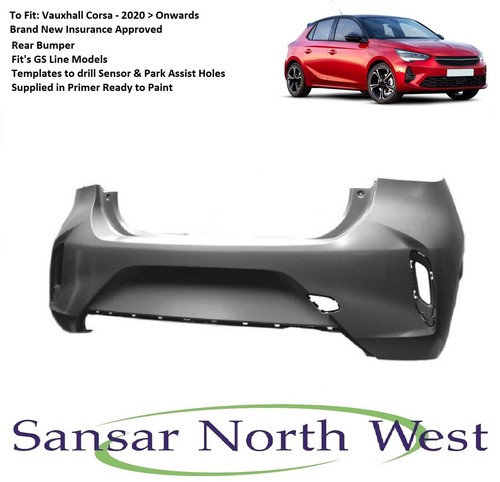 For Vauxhall Corsa - Rear Bumper - Primed ready to paint - 2020 Onwards ...