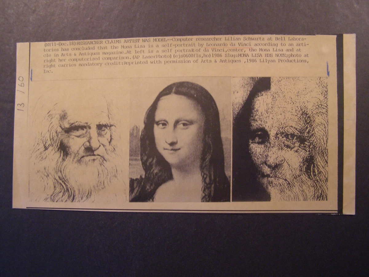 Leonardo Da Vinci Mona Lisa Self Portrait