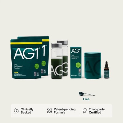 GENUINE AG1 Pouch 60 servings (2) AG1 Pouch (5) AG1 Travel Packs ...