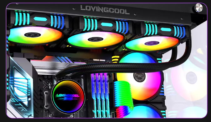LOVINGCOOL LC-360-D 360mm ARGB AIO CPU Water Cooler Computer Cooling black | eBay