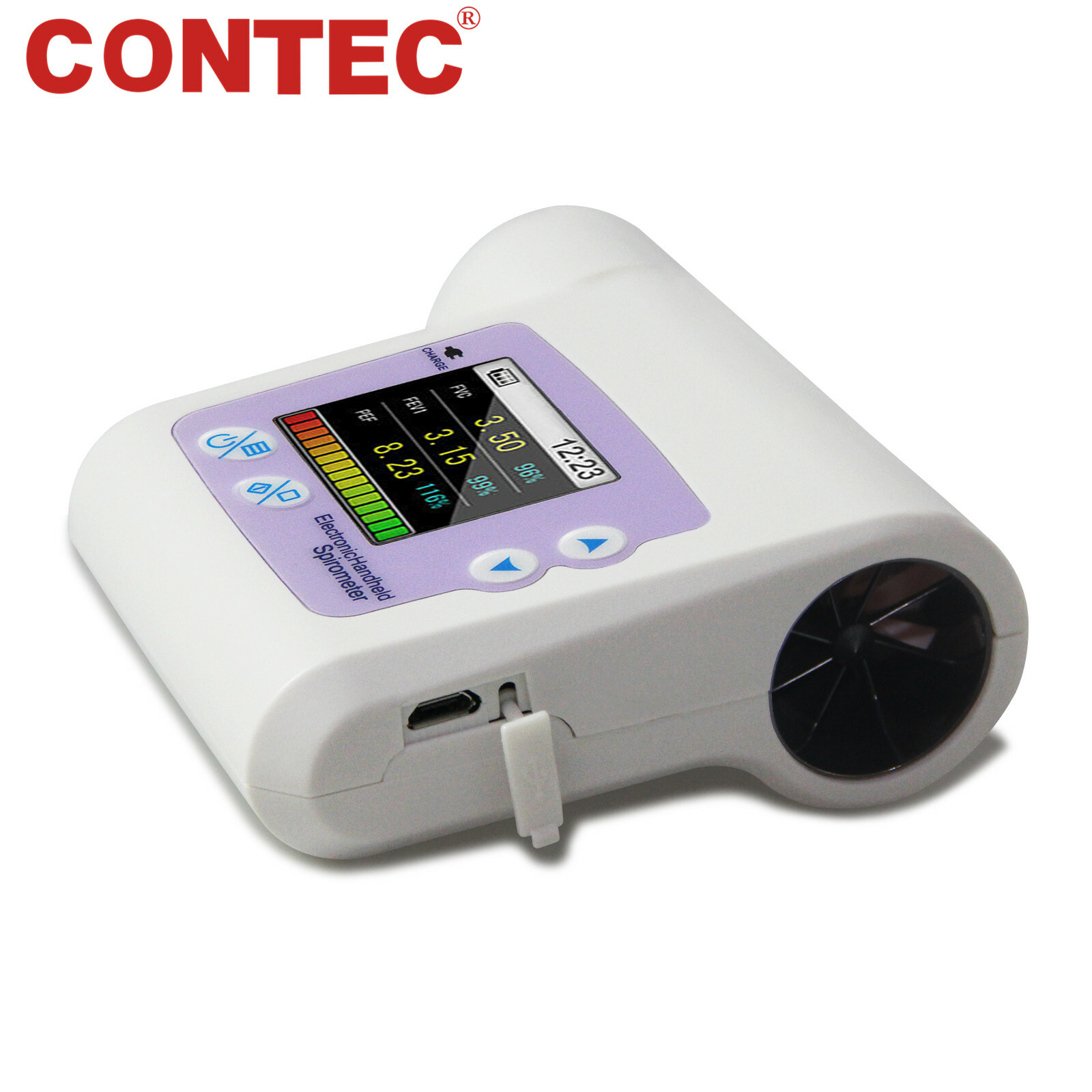 CE SP10 Digital Spirometer Lung Volume Pulmonary Function VC FEV1 PEF ...
