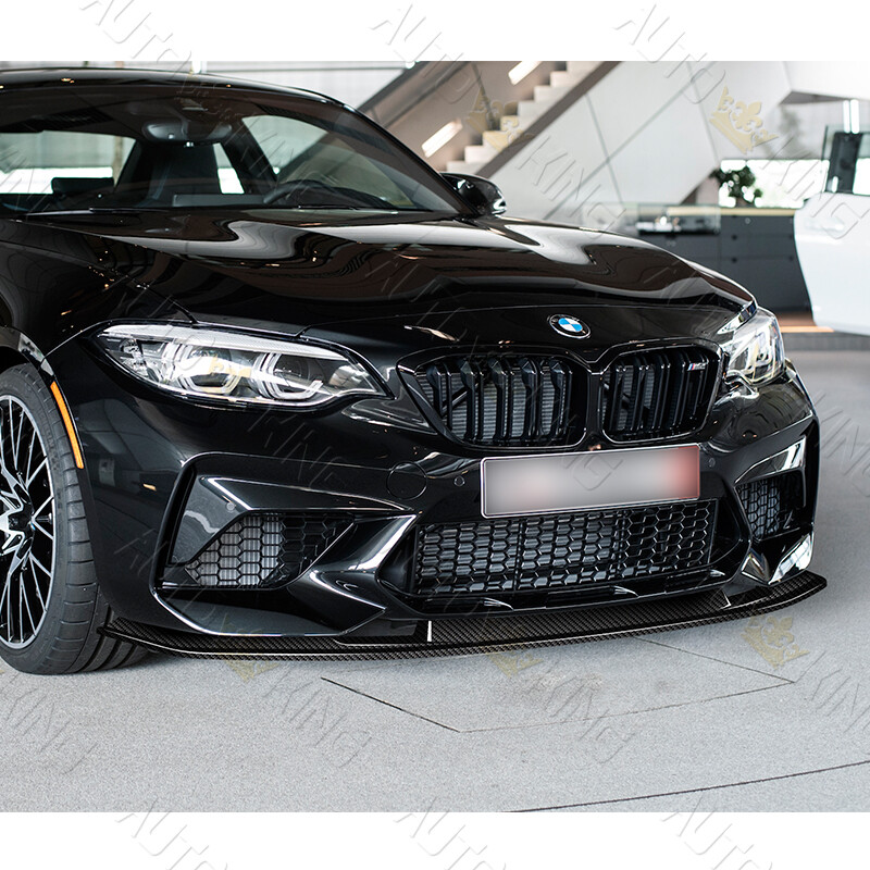 FIT 16-20 BMW M2 F87 2DR RA-STYLE CARBON FIBER FRONT BUMPER LIP ...