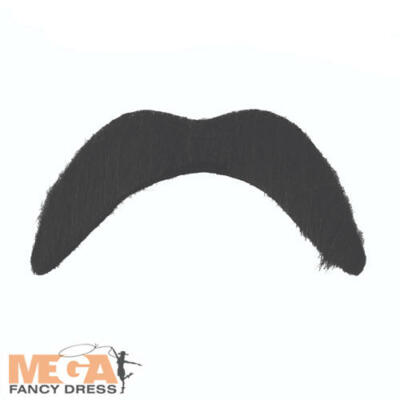 Fake Moustache Adult Kids Fancy Dress Mexican Facial Hair Tash Costume ...