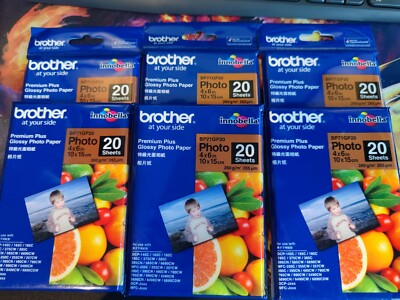 Brother GENUINE 6x Premium Plus Glossy Photo Paper 10x15cm 4x6” 260gsm ...