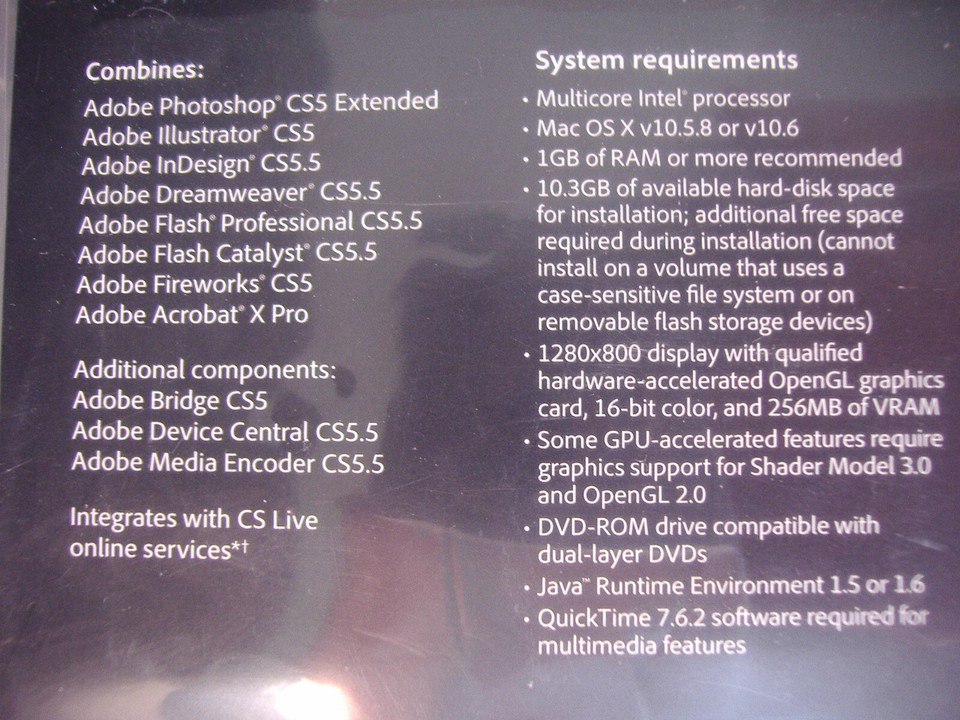 Adobe Creative Suite 5.5 CS5.5 Design Premium For MAC OS Full Retail ...