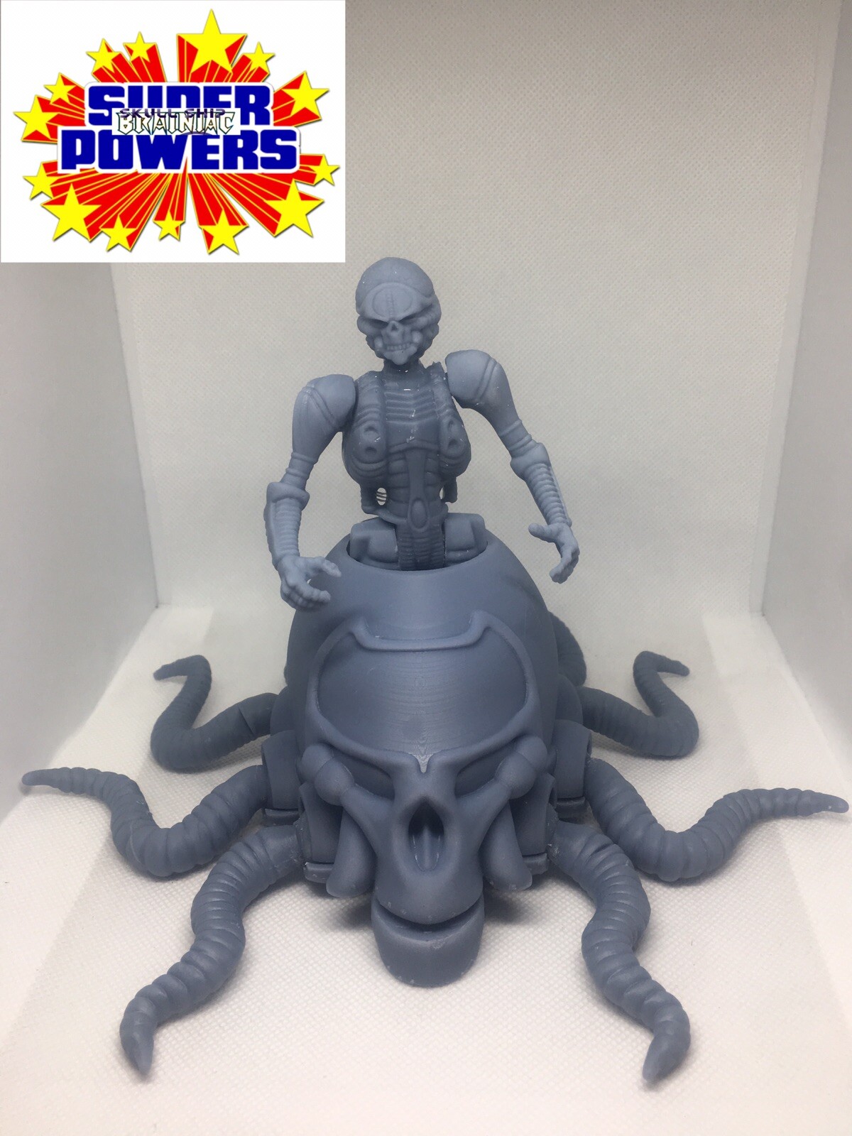 Super Powers Brainiac Skull Ship 3D Custom Playset - Unpainted Kit 2025 ...