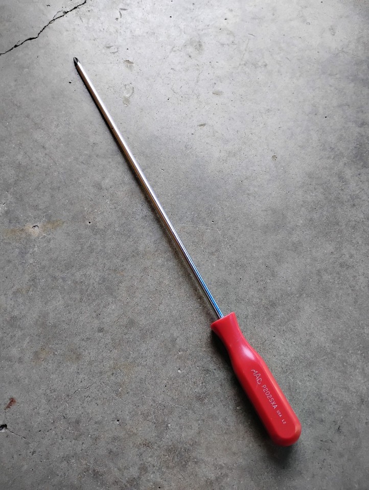 MAC TOOLS P202SXA Hard Red Handle Phillips Head Screwdriver 12" Long ...