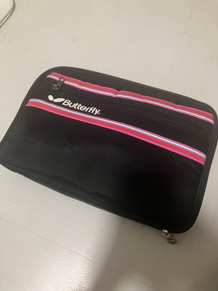 Butterfly Table Tennis Racket Set with Black Stripe Design Case and 2 ...