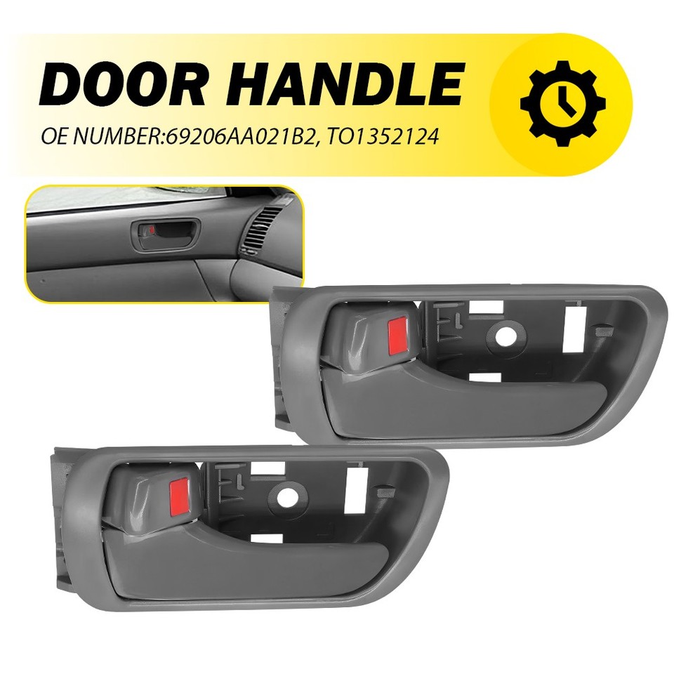 2x Driver Side Gray Inside Door Handle 69206AA021B2 For Toyota Camry ...