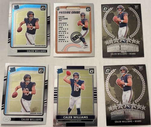 Lot of (6) Caleb Williams '24 Donruss Optic cards w/ Rookie T/B ...