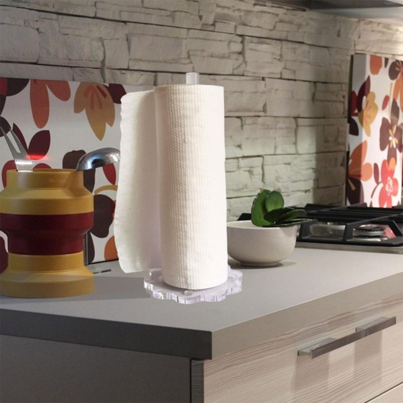 Paper Towel Rack in Clear Acrylic Paper Roll Rack for Dining Area and ...